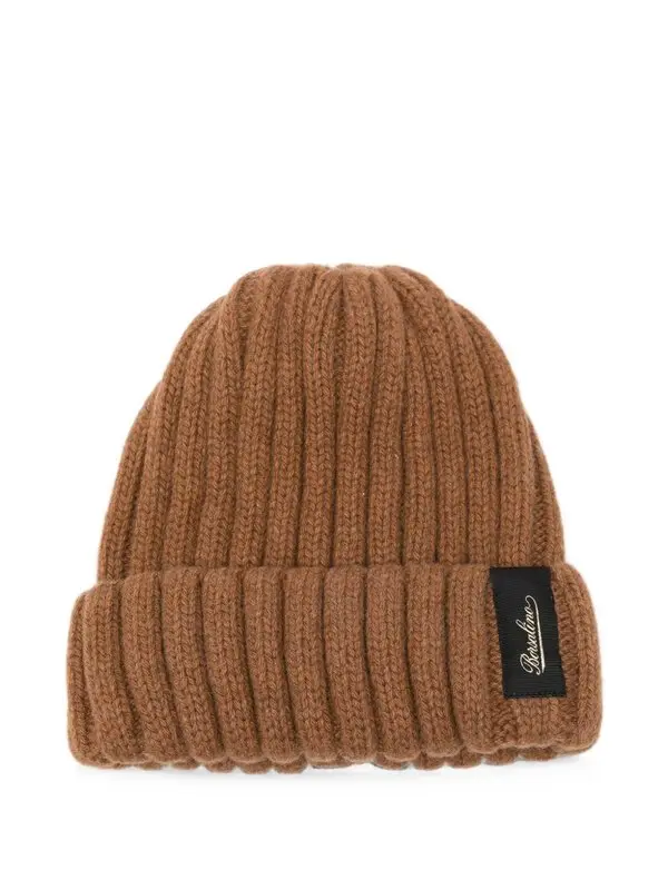 Borsalino Hill Cashmere Beanie - Brown