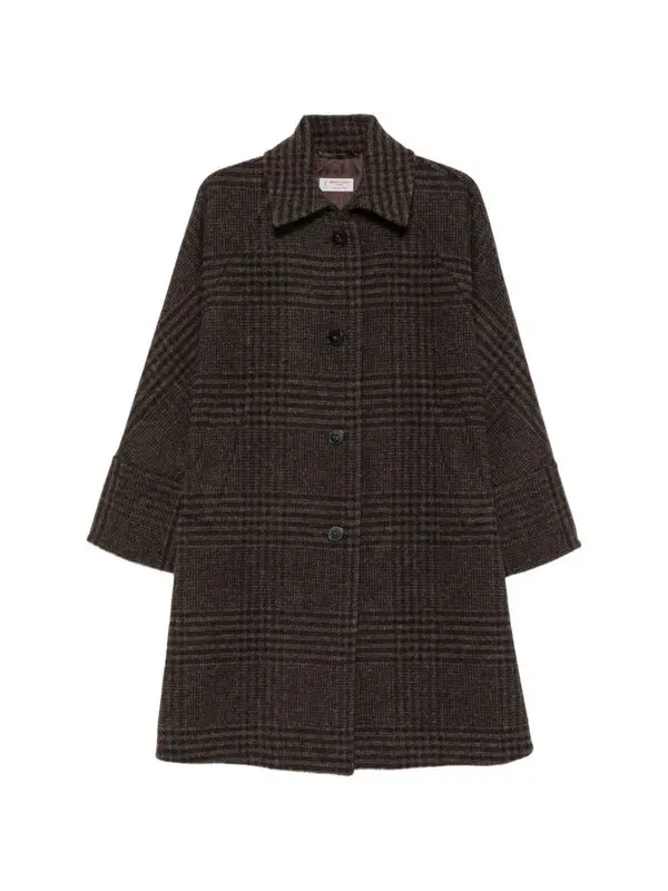 Alberto Biani Wool Midi Coat - Black