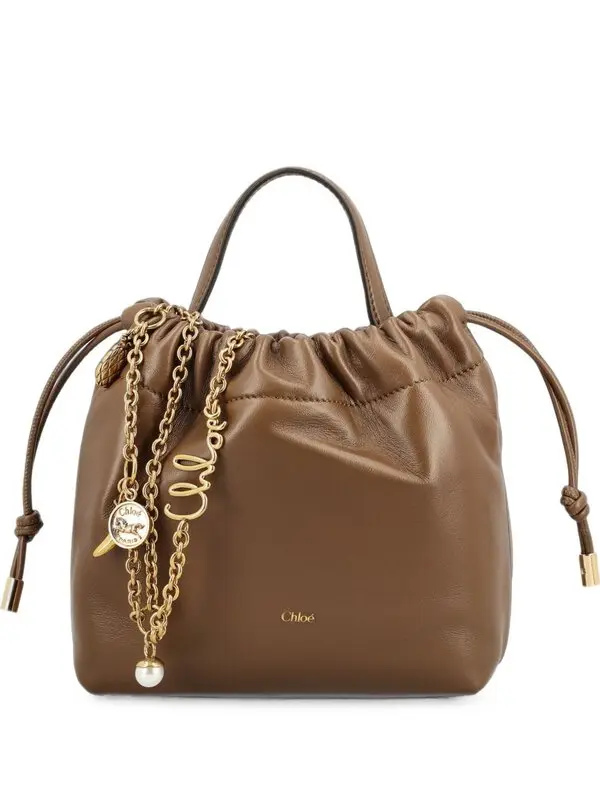 Chloé Icons Leather Mini Bucket Bag - Brown