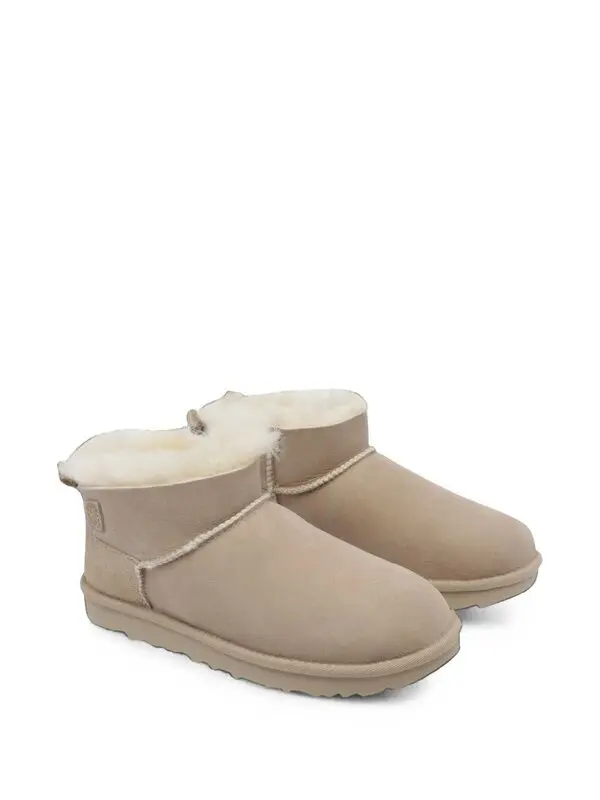 UGG Uiltra Mini Bailey Bow Boots - Beige