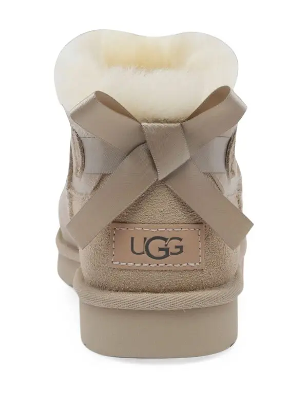 UGG Uiltra Mini Bailey Bow Boots - Beige