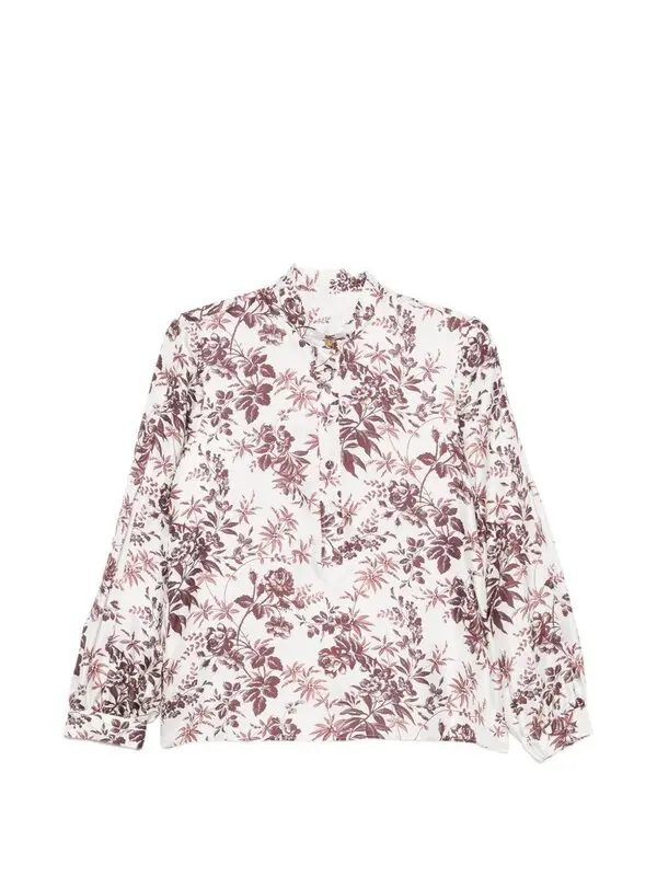 TRAME AUREE Printed Shirt - Red