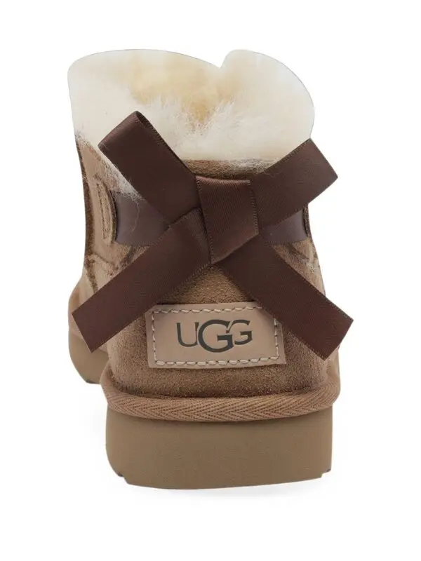 UGG Uiltra Mini Bailey Bow Boots - Brown