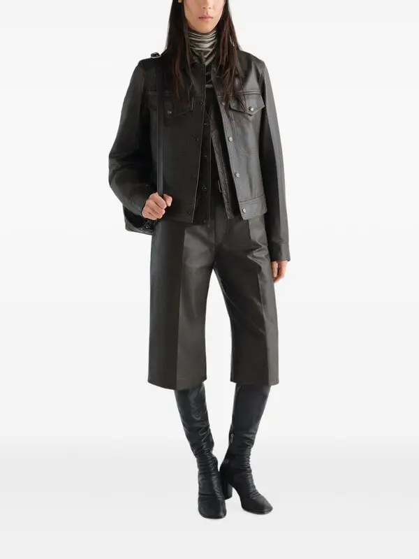 LEMAIRE Leather Bermudas