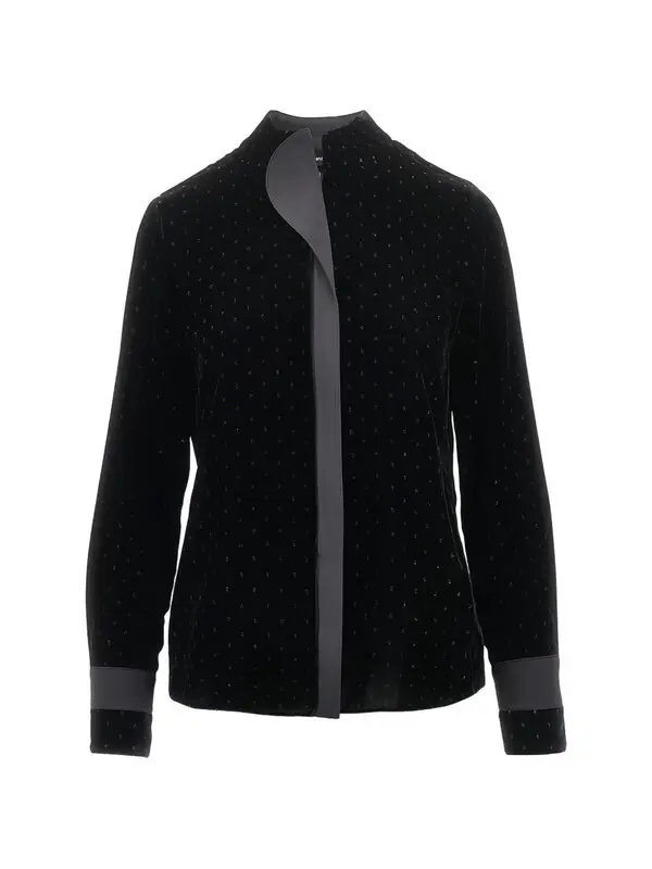 Emporio Armani Glittered Velvet Blouse