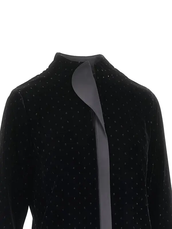 Emporio Armani Glittered Velvet Blouse