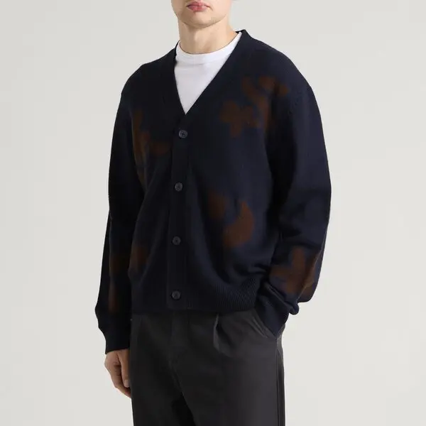 WAX LONDON Walker Felted Applique Cardigan