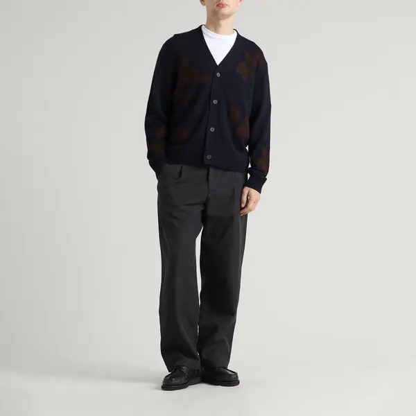 WAX LONDON Walker Felted Applique Cardigan