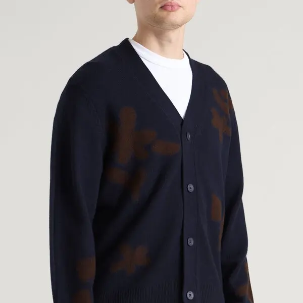 WAX LONDON Walker Felted Applique Cardigan