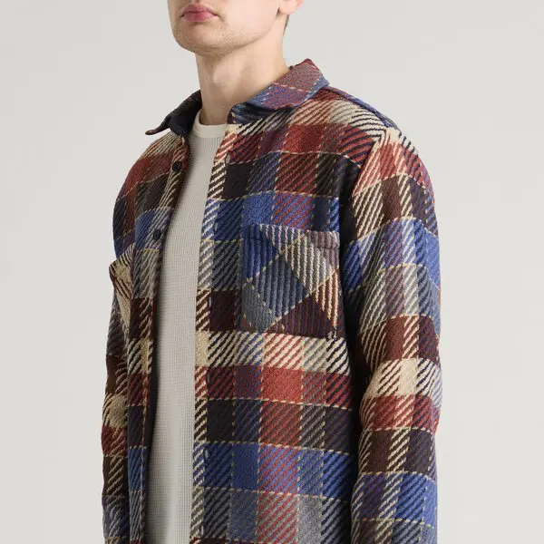 WAX LONDON Whiting Pike Check Overshirt - Rust/multi