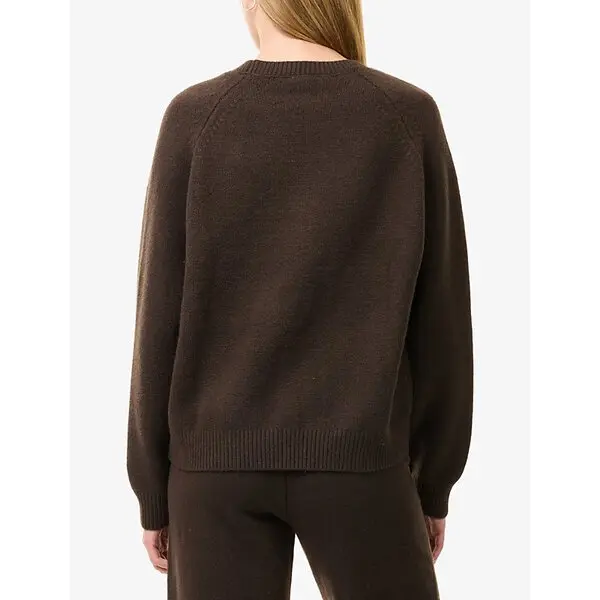 ADANOLA Logo-embroidered Oversize Cotton-knit Jumper