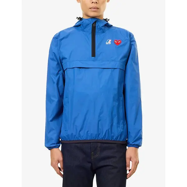 Play Comme Des Garcon Comme Des Garçons Play X K-way Shell Windbreaker Jacket - Blue