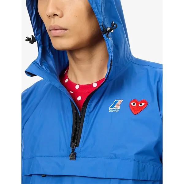 Play Comme Des Garcon Comme Des Garçons Play X K-way Shell Windbreaker Jacket - Blue