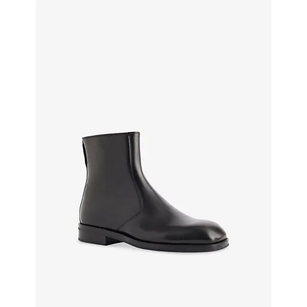 LEMAIRE Zipped Leather Ankle Boots