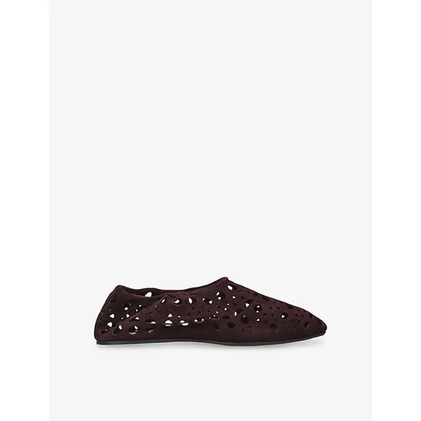 AZZEDINE ALAIA Neo Vienne Suede Ballet Flats