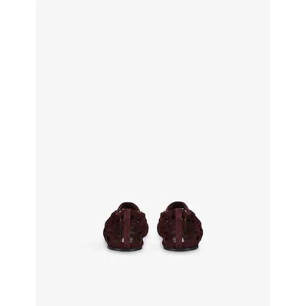 AZZEDINE ALAIA Neo Vienne Suede Ballet Flats