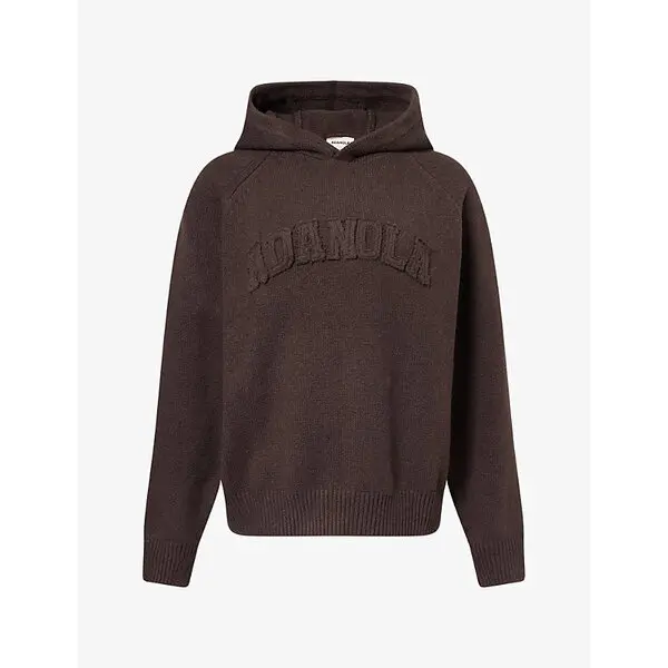 ADANOLA Varsity Oversize Cotton-knit Hoodie