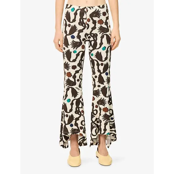 SIEDRES Jeslynn Flared-leg Stretch-jersey Trousers