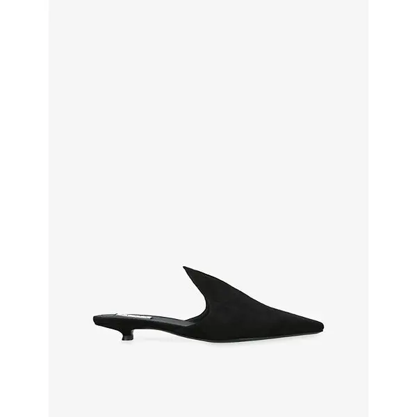 AZZEDINE ALAIA Pointed-toe Suede Heeled Mules