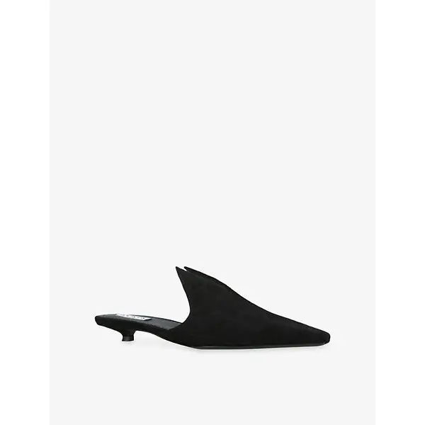 AZZEDINE ALAIA Pointed-toe Suede Heeled Mules