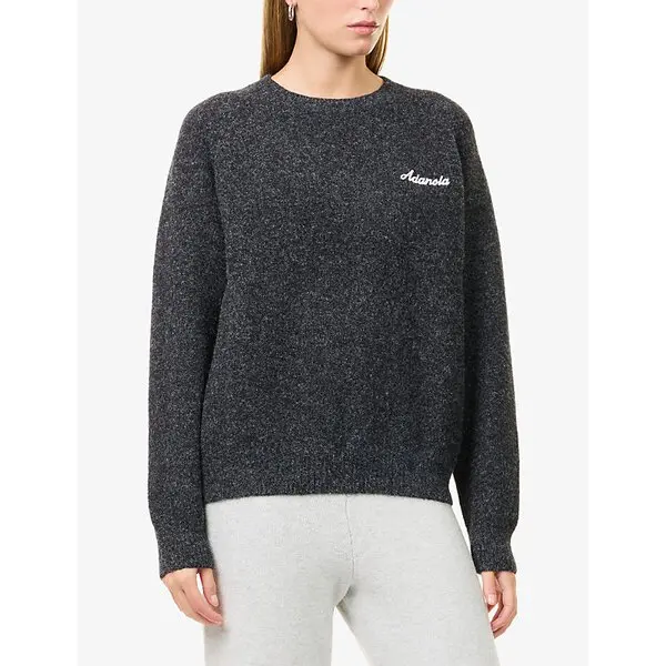 ADANOLA Embroidered-logo Oversize Cotton-knit Jumper