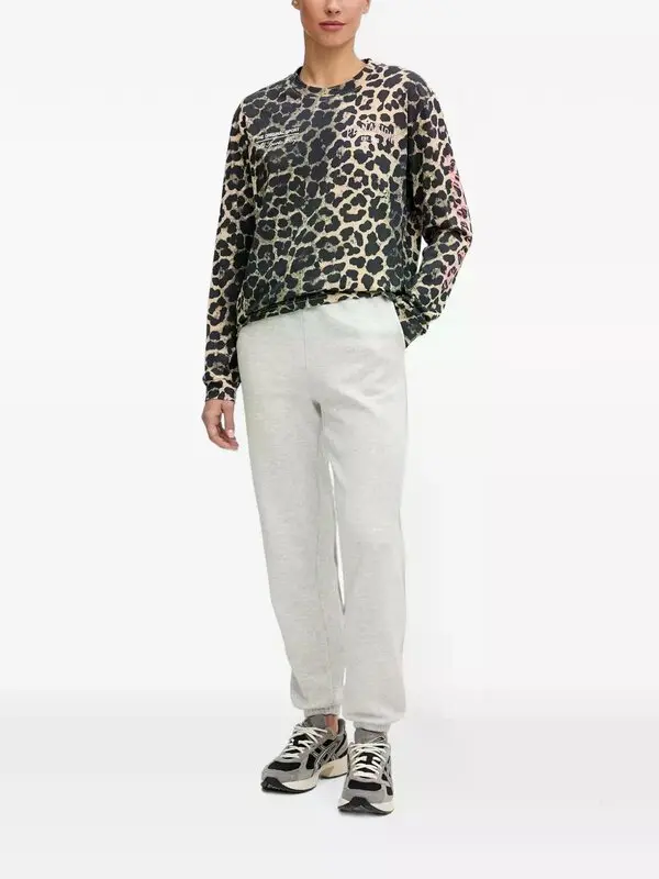 P.E Nation Leopard-print Logo-print T-shirt