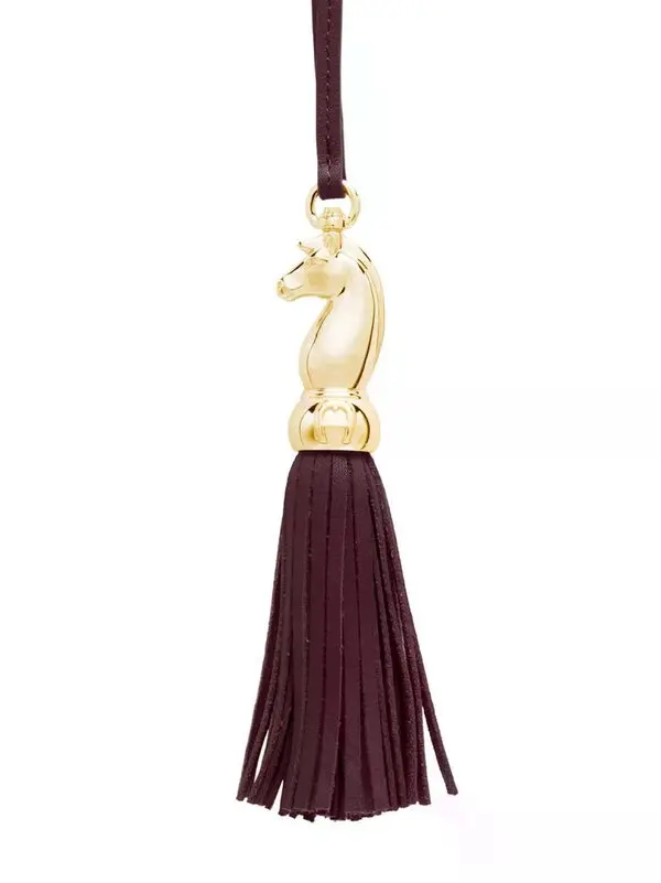 AIGNER Ciondollini Horse-head Tassel Bag Charm - Red