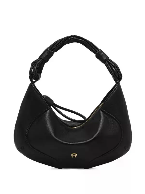 AIGNER Small Giara Braided-handle Leather Tote Bag