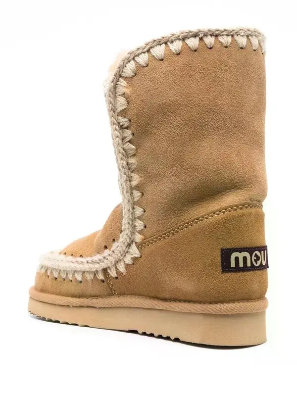Mou Whipstitch-trim Shearling-lined Boots