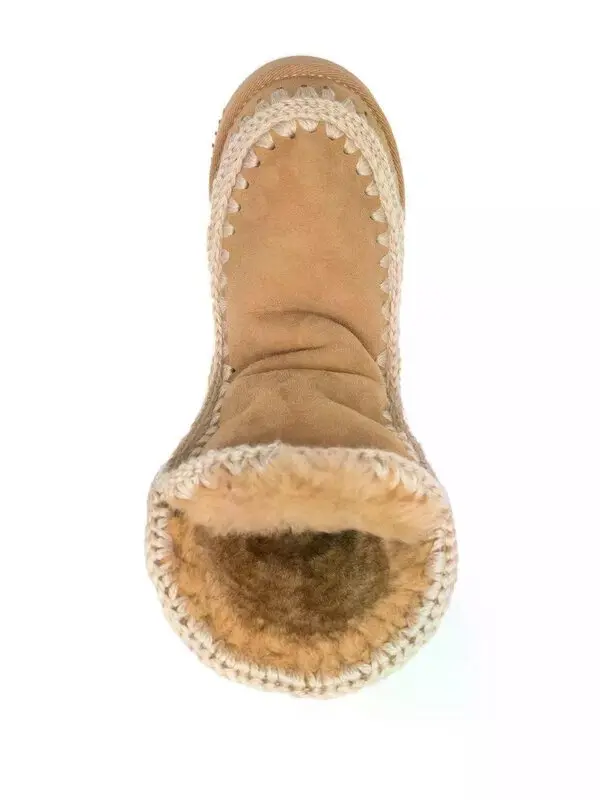 Mou Whipstitch-trim Shearling-lined Boots