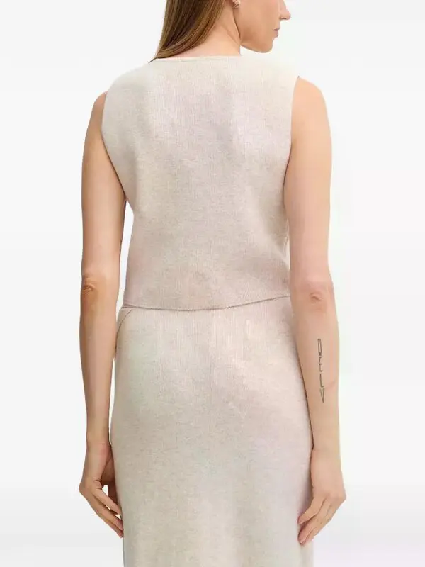 OUI Button V-neck Sleeveless Cardigan