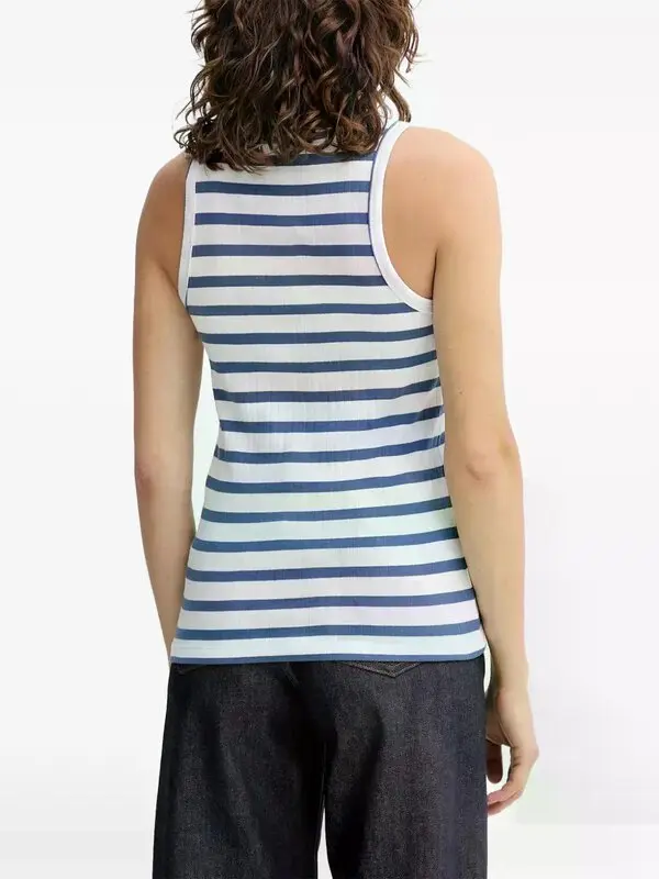 Munthe Tezza Striped Embroidered Tank Top