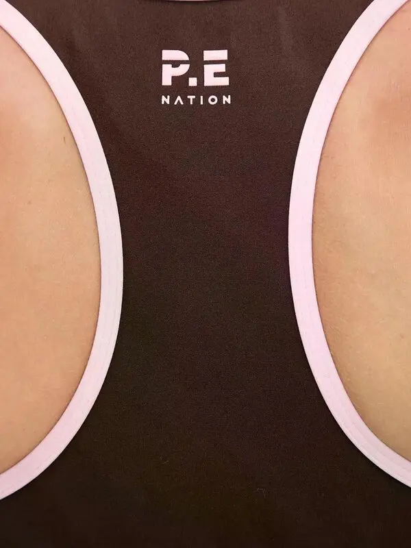 P.E Nation Logo-print Racerback Sports Bra