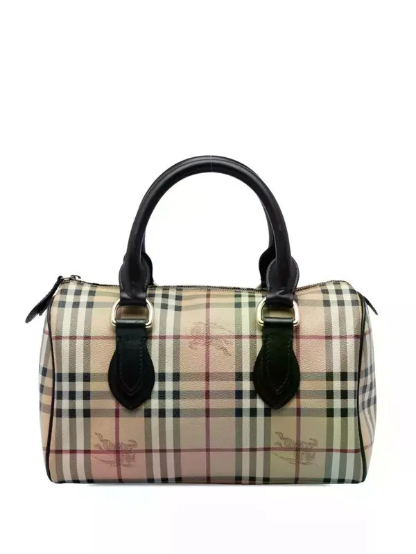 Burberry 2000-2017 Haymarket Check Coated Canvas Boston Bag