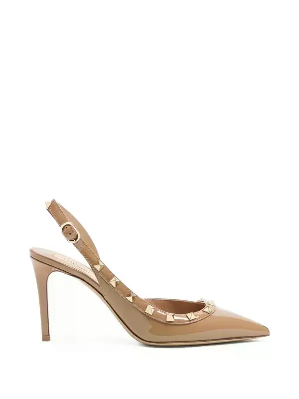 Valentino Garavani Rockstud-embellished Pumps - Neutrals
