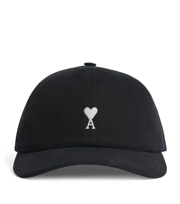 AMI Paris Embroidered Logo Baseball Cap - Black