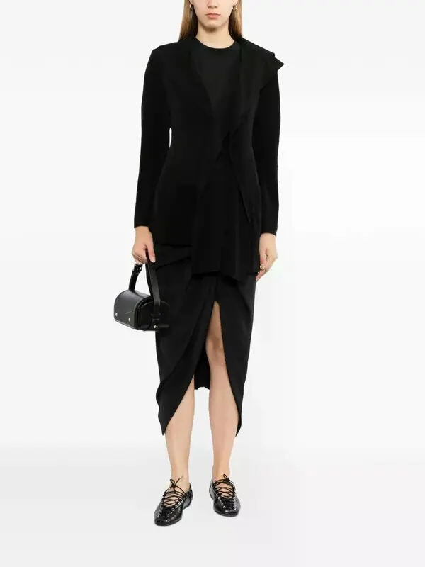 Yohji Yamamoto Draped Asymmetric Jacket - Black