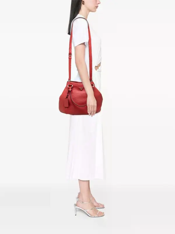 Prada 2010-2026 Vitello Daino Open Convertible Tote Satchel