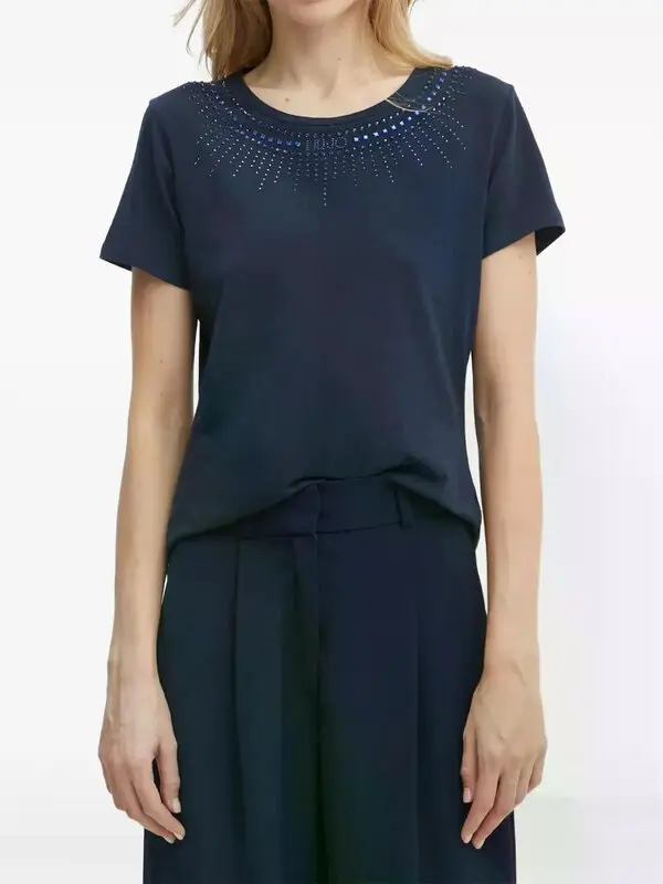 Liu Jo Embellished Crew-neck T-shirt - Blue