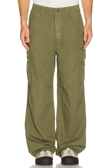 PALMES Herringbone Cargo Trousers