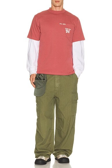 PALMES Herringbone Cargo Trousers
