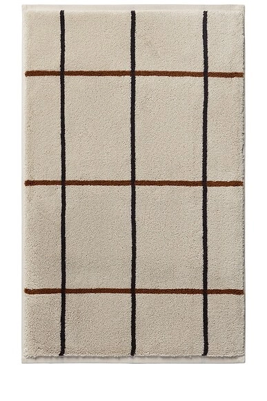 PARACHUTE Organic Plush Tub Mat - Bone Windowpane