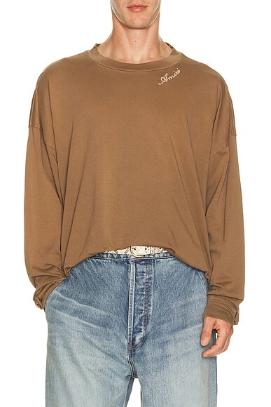 Amiri Script Long Sleeve Tee