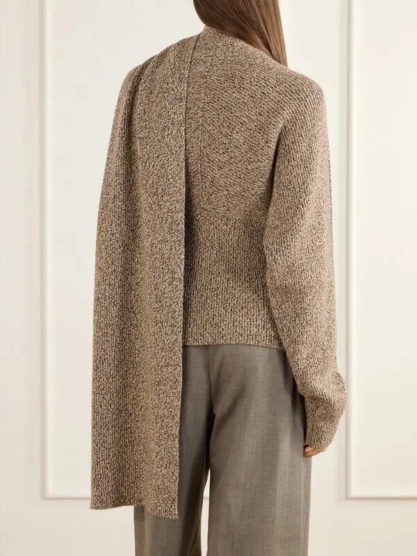 Ossou Wright Scarf-detailed Knitted Sweater