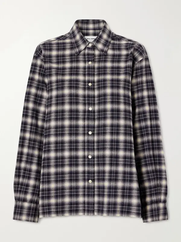 Still Here Noon Checked Cotton-blend Plaid Shirt