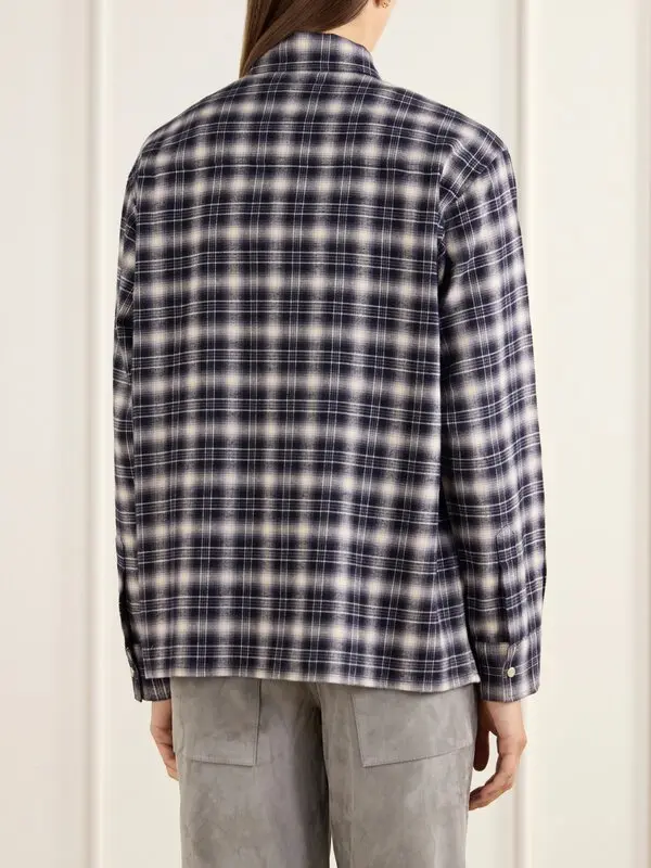 Still Here Noon Checked Cotton-blend Plaid Shirt