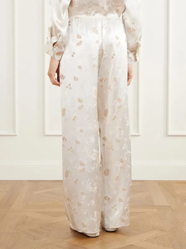DÔEN Lavona Jacquard Wide-leg Pants