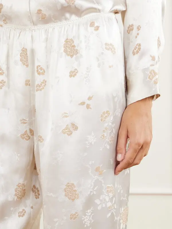 DÔEN Lavona Jacquard Wide-leg Pants