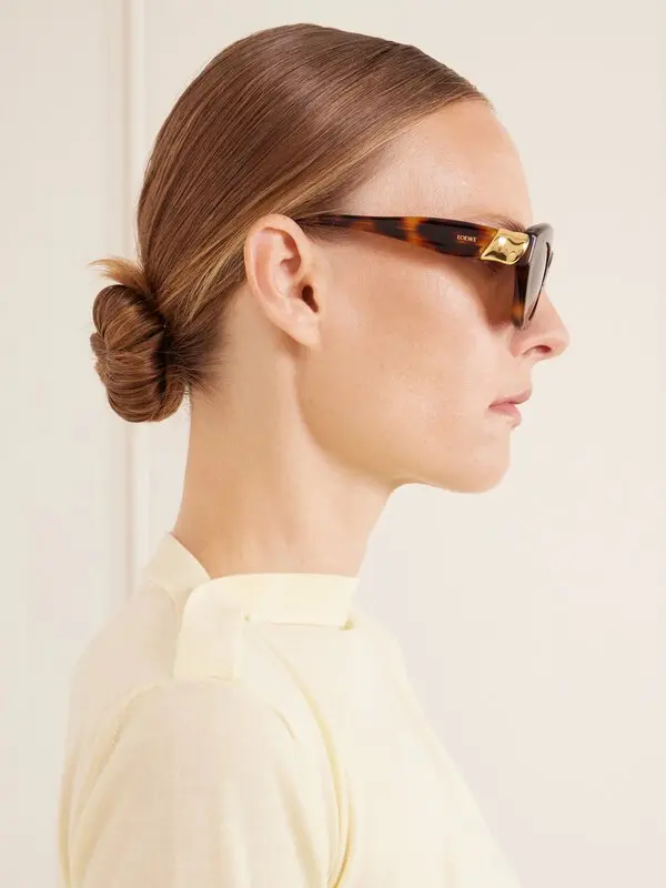 Loewe Coil Cat-eye Acetate Sunglasses
