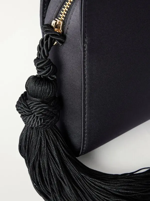 LIFFNER Tasseled Satin Shoulder Bag